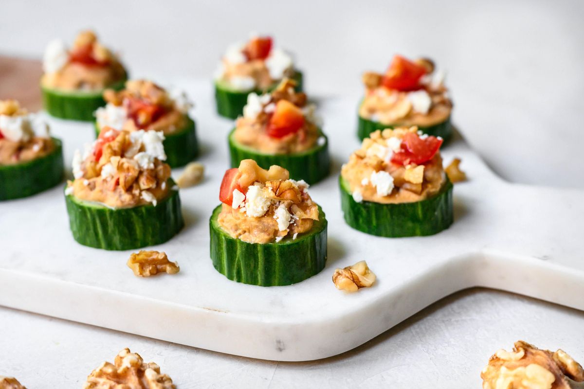 Greek Cucumber Walnut Bites - California Walnuts India