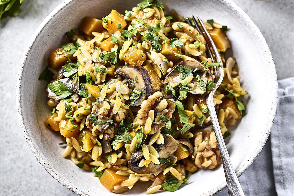 Mushroom & Walnut Orzetto - California Walnuts India