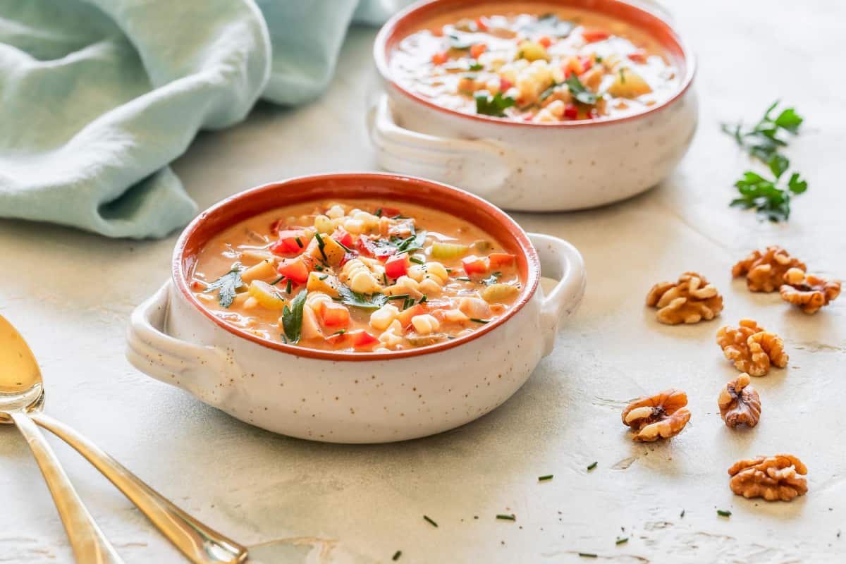 California Walnut, Corn & Potato Chowder - California Walnuts India