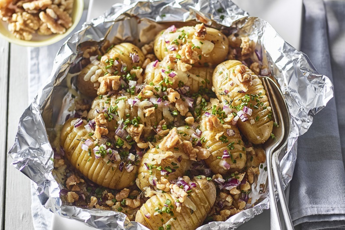 Hasselback Potatoes with California Walnuts and Cheese - California ...